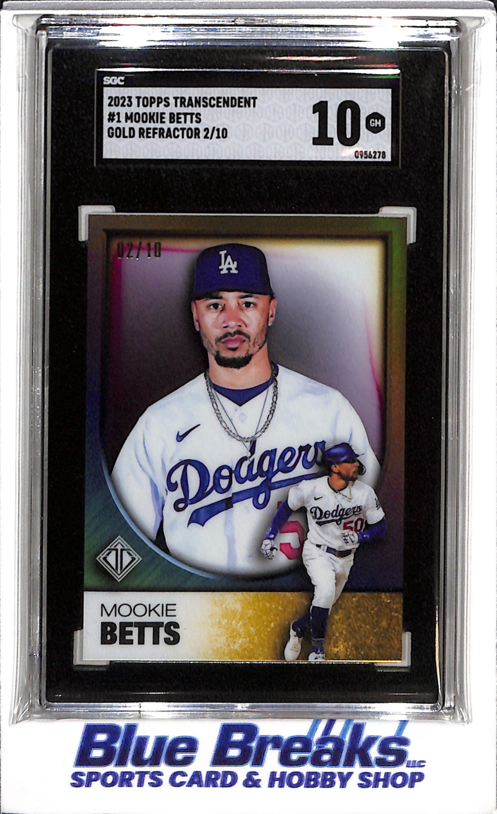 2023 Topps - Transcendent - Gold Refractor - Mookie Betts - SGC10 - 02 ...