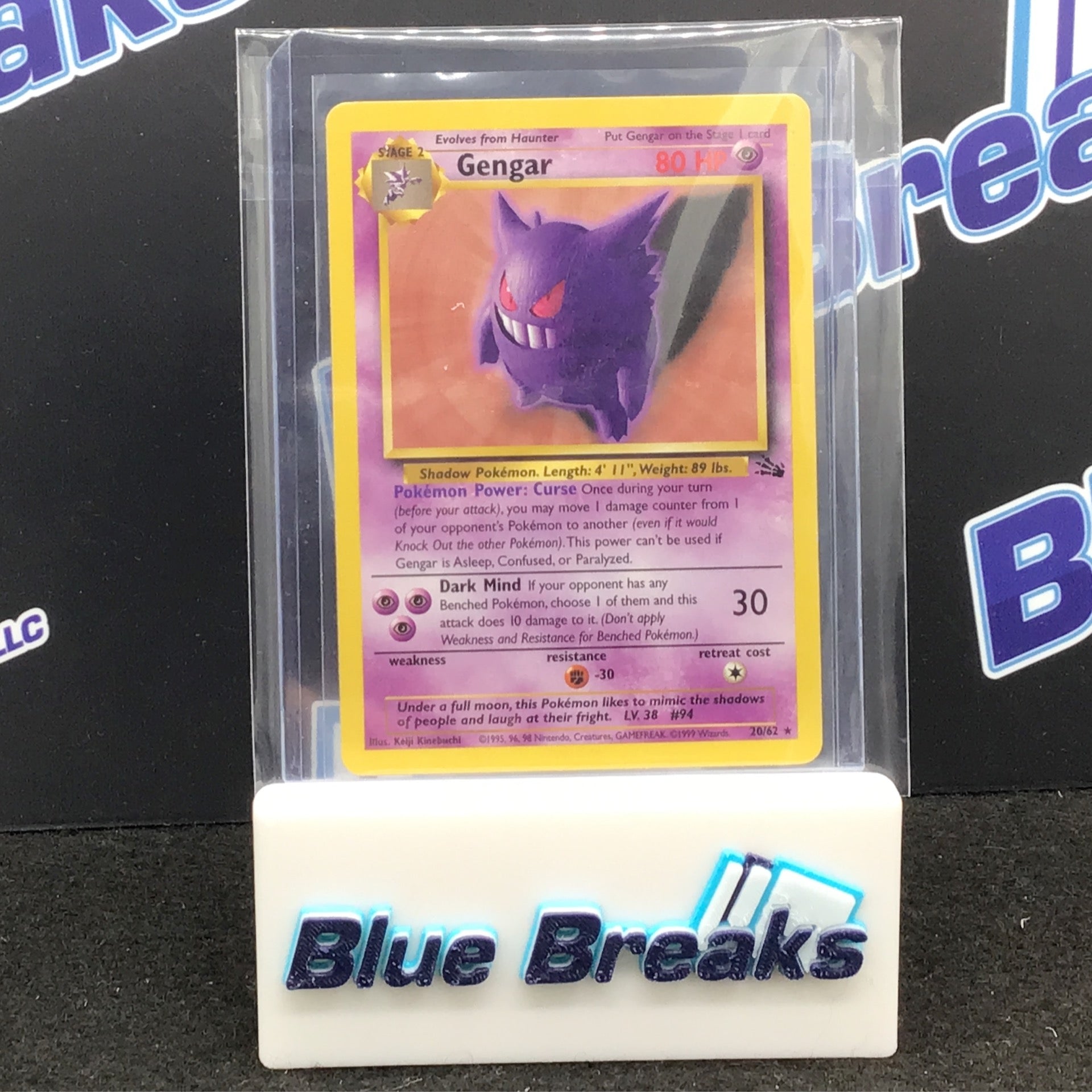 Pokémon - Gengar - 20/62 - 1999 - First Edition – Blue Breaks Sports ...