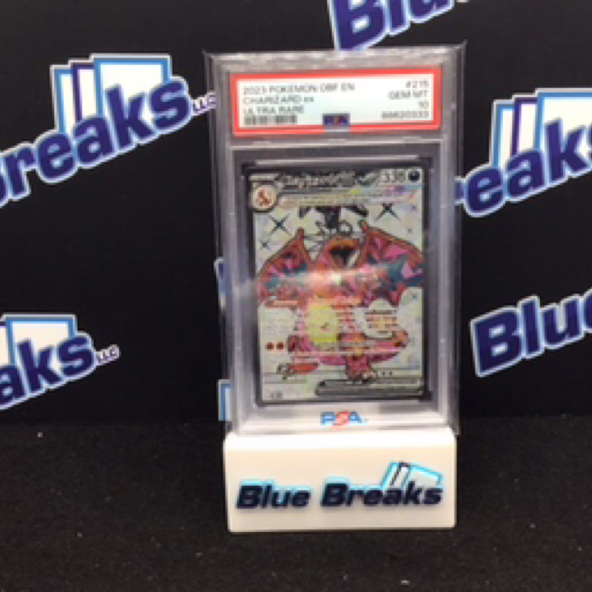 2023 Pokémon OBF Ultra Rare Charizard ex #215 PSA 10 – Blue Breaks ...