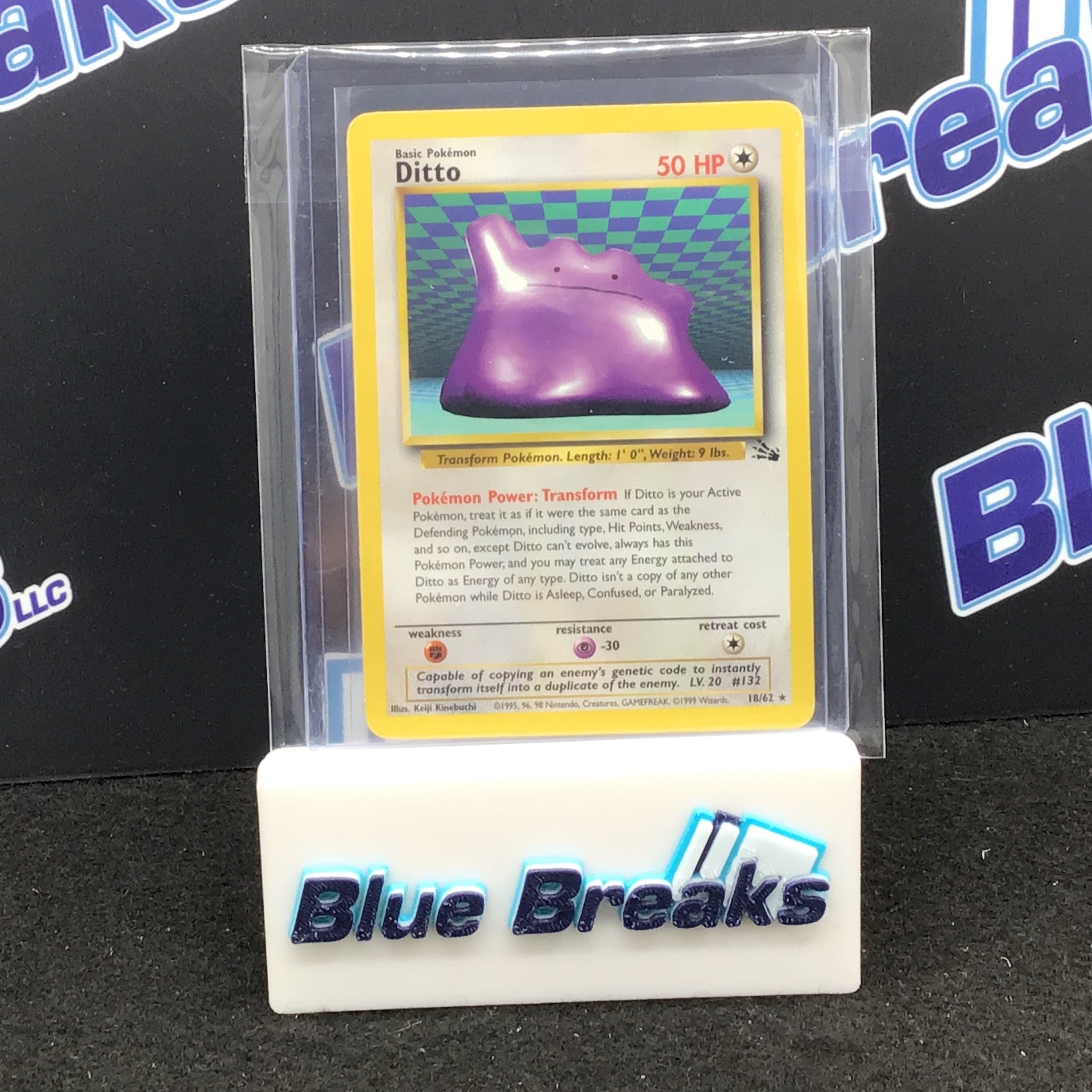 Pokémon - Ditto - 18/62 - 1999 - First Edition – Blue Breaks Sports ...