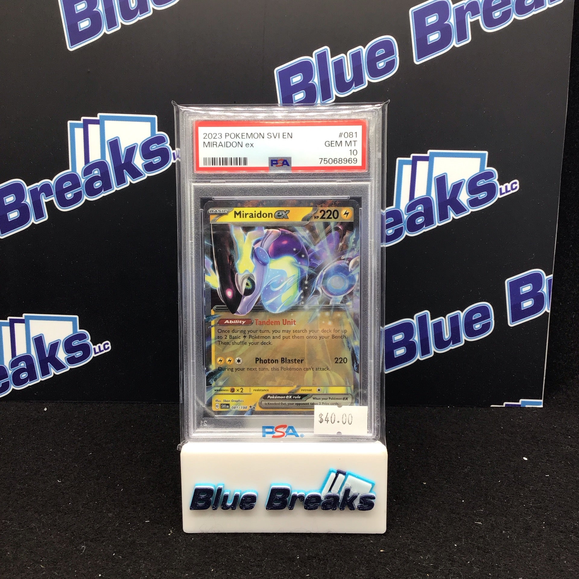 2023 Pokémon SVIen Miraidon EX #081 PSA 10 – Blue Breaks Sports Card ...